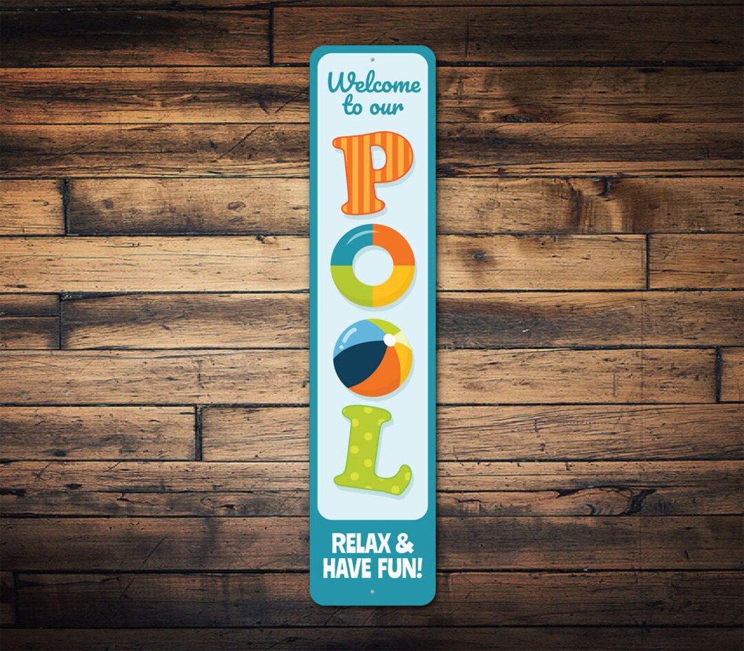 Welcome to Pool Sign, Fun Pool Sign, Wall Decor Pool, Wall Decor, Funny ...