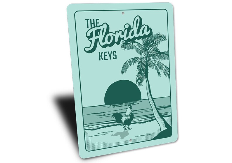The Florida Keys Sign Retro Style Wall Decor Coastal Decor - Etsy