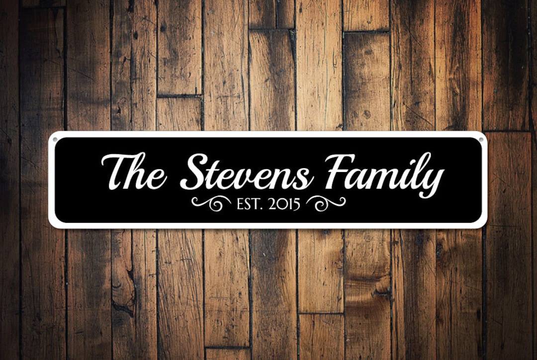 Family Est. Date Sign, Personalized Established Date Last Name Sign ...