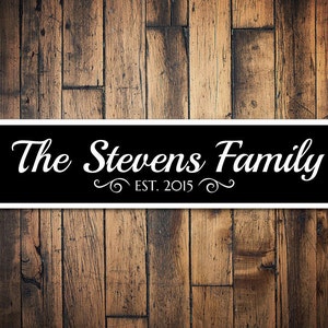 Family Est. Date Sign, Personalized Established Date Last Name Sign ...