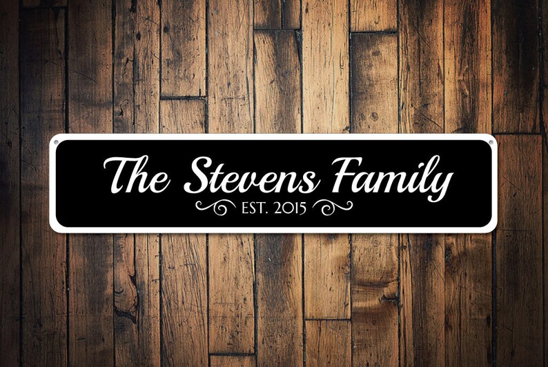 Family Est. Date Sign Personalized Established Date Last Name | Etsy