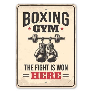 Boxing Gym Sign, Boxing Wall Decor, Boxing Training Sign, Retro Boxing ...