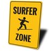 Surfing Zone Sign, Surf Zone Sign, Surfing Lovers, Ocean Decor, Surfer ...