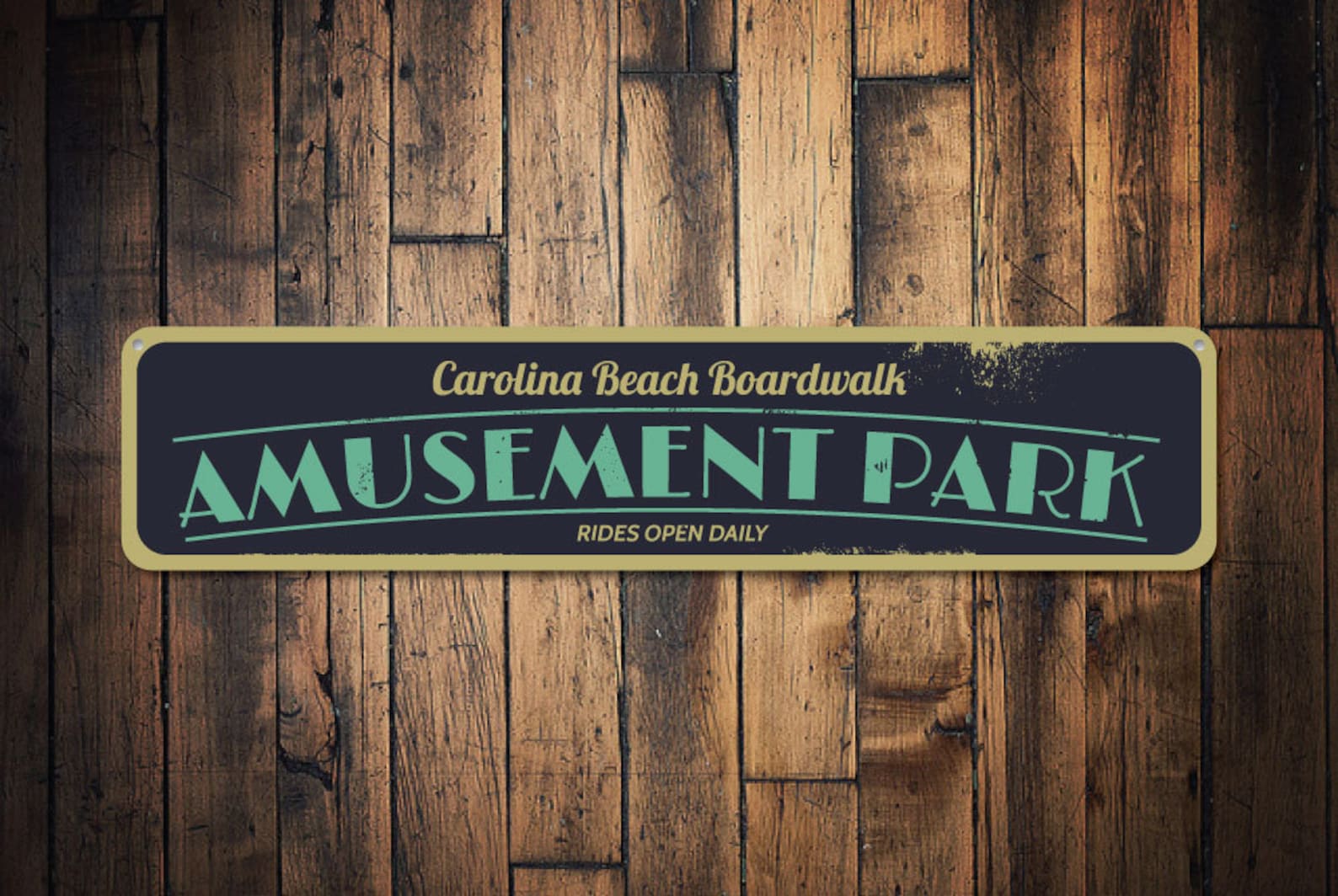 Amusement Park Sign Personalized Rides Open Daily Boardwalk - Etsy