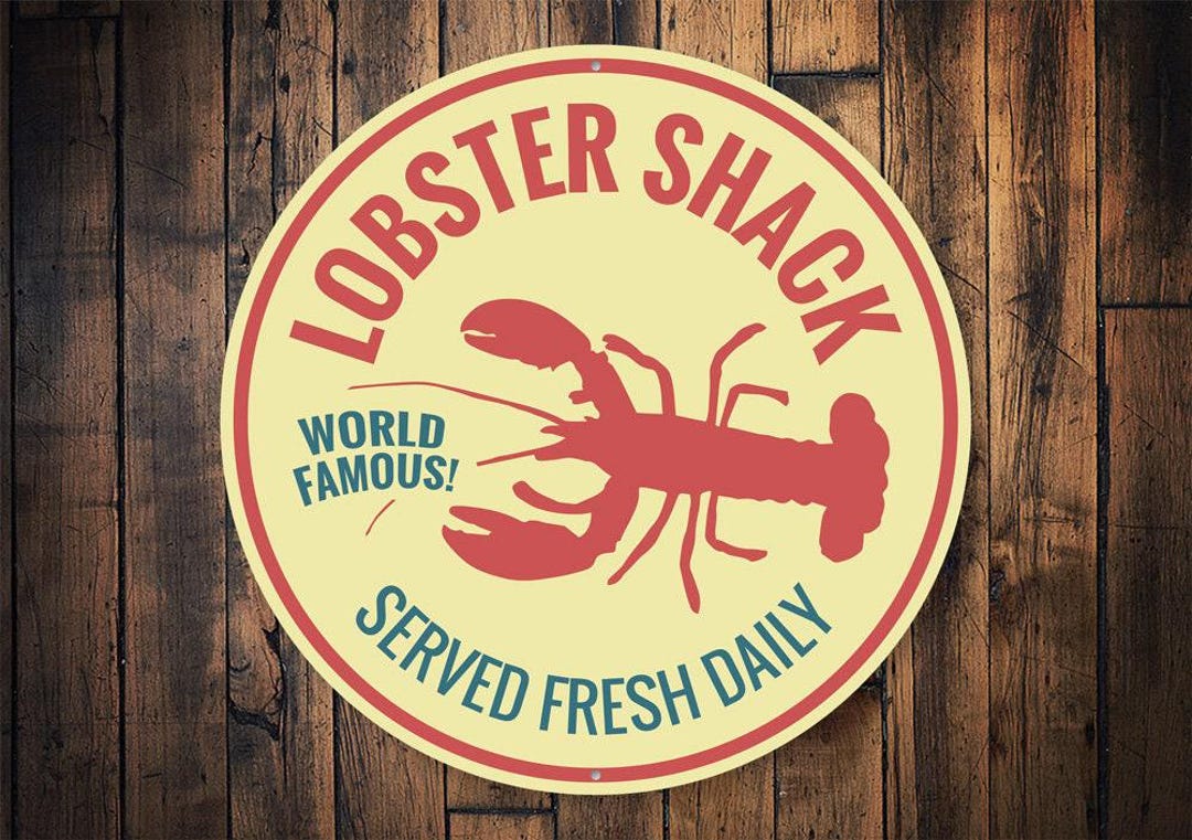 Lobster Shack Sign, Lobster Shack Decor, Lobster Shack, Lobster Sign ...