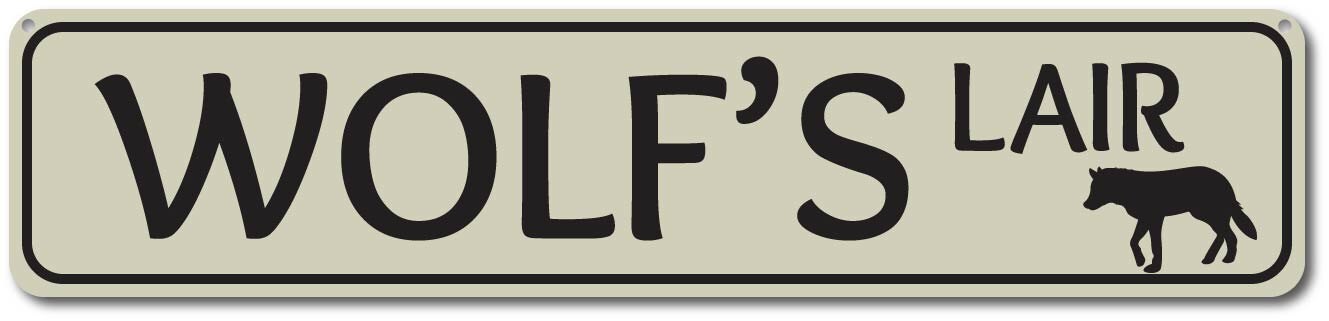 Wolf's Lair Sign Custom Lake House Street Sign Metal - Etsy