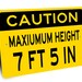 Maximum Height Sign Caution Height Limit Height Limit Sign - Etsy