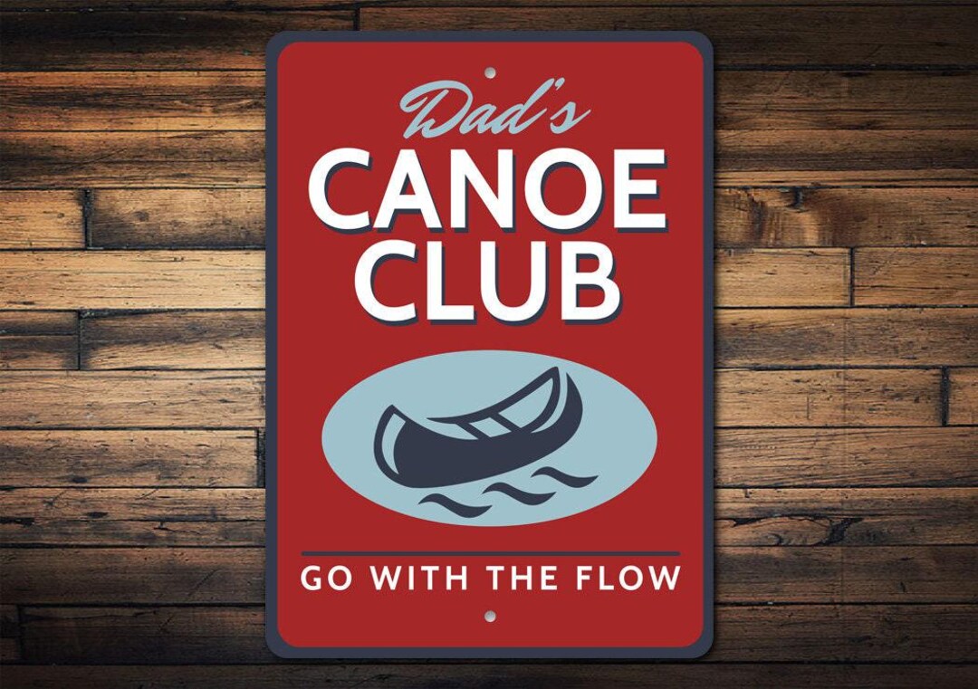Custom Canoe Club Sign, Personalized Sign, Canoe Club Decor, Canoe Gift ...