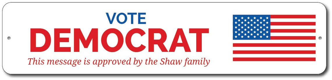 Vote Republican Sign Democratic Sign Political Party Sign - Etsy