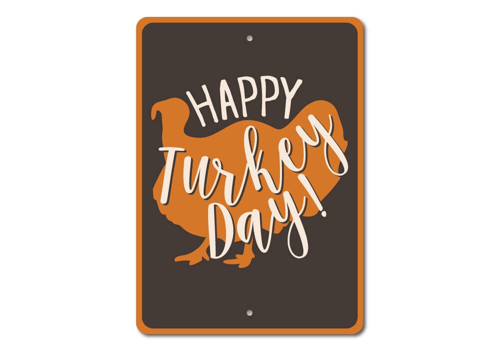 Turkey Day Sign, Turkey Day Decor, Happy Turkey Day Gift, Turkey Sign ...