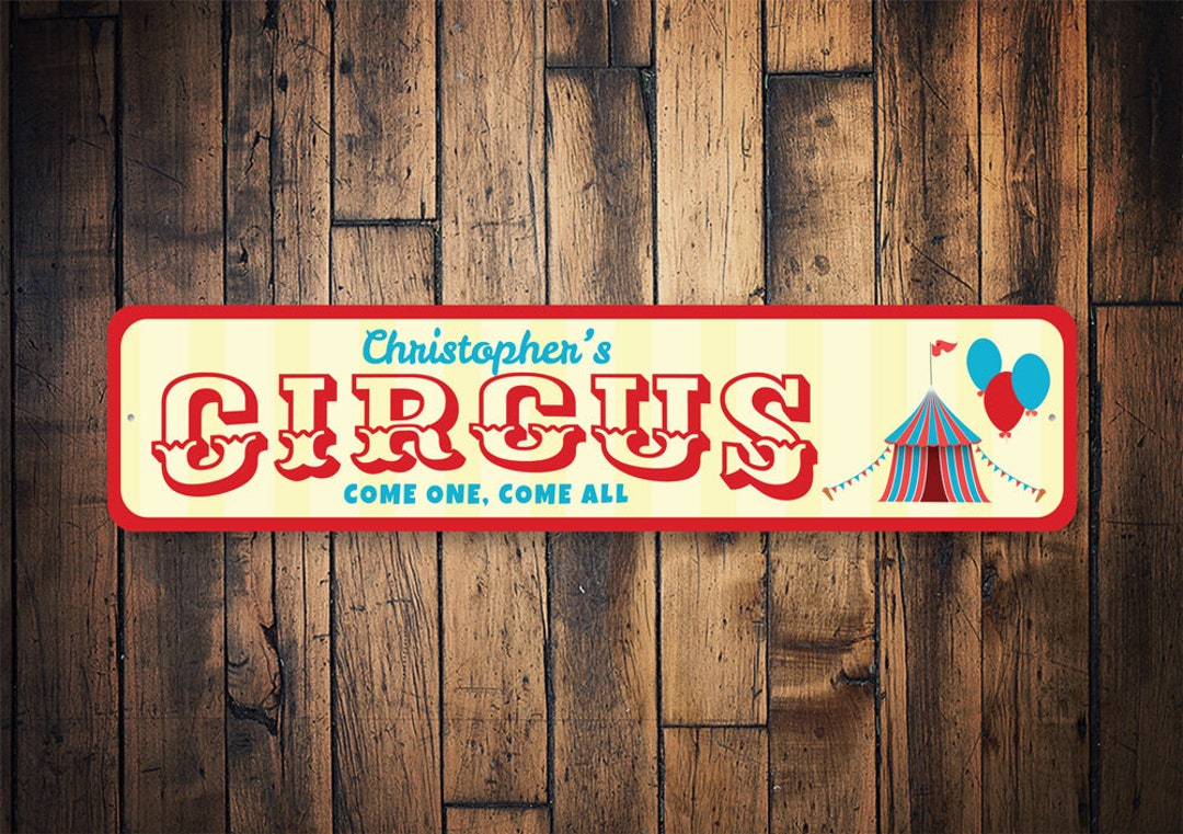 Circus Tent Sign, Custom Name Sign, Circus Theme Decor, Circus Nursery ...