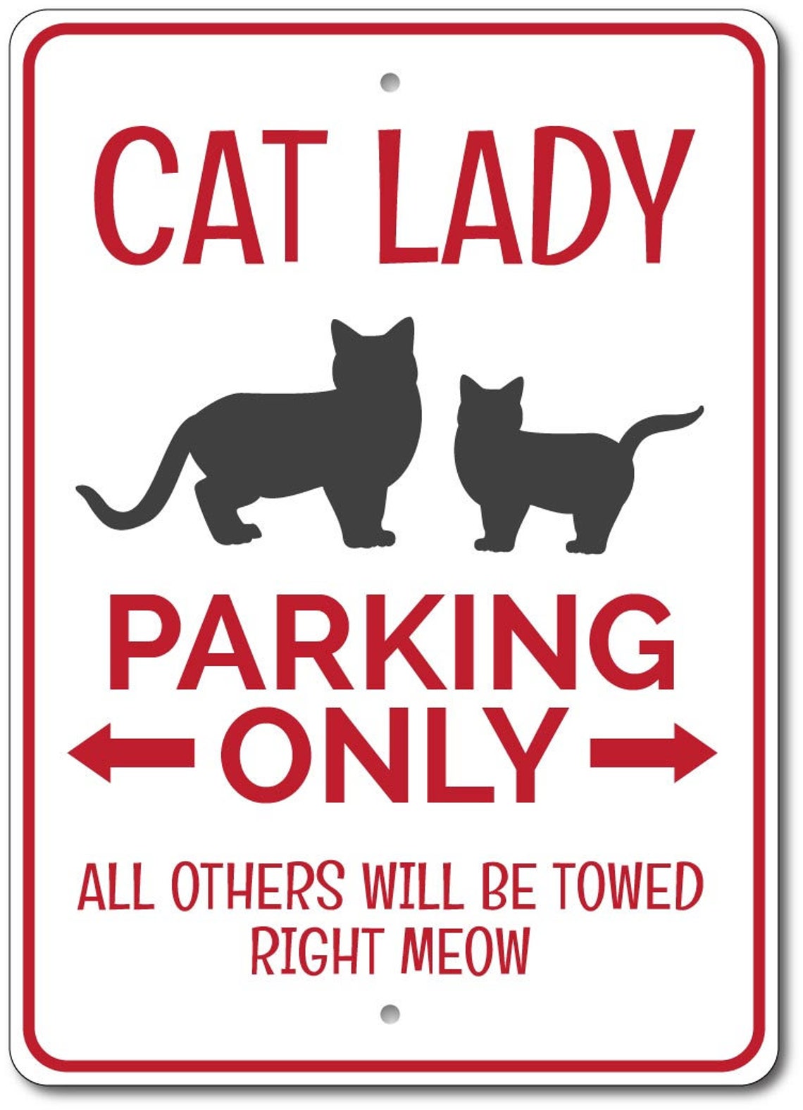 Cat Lady Sign Cat Lady Parking Sign Cat Lady Gift Cat Lady | Etsy