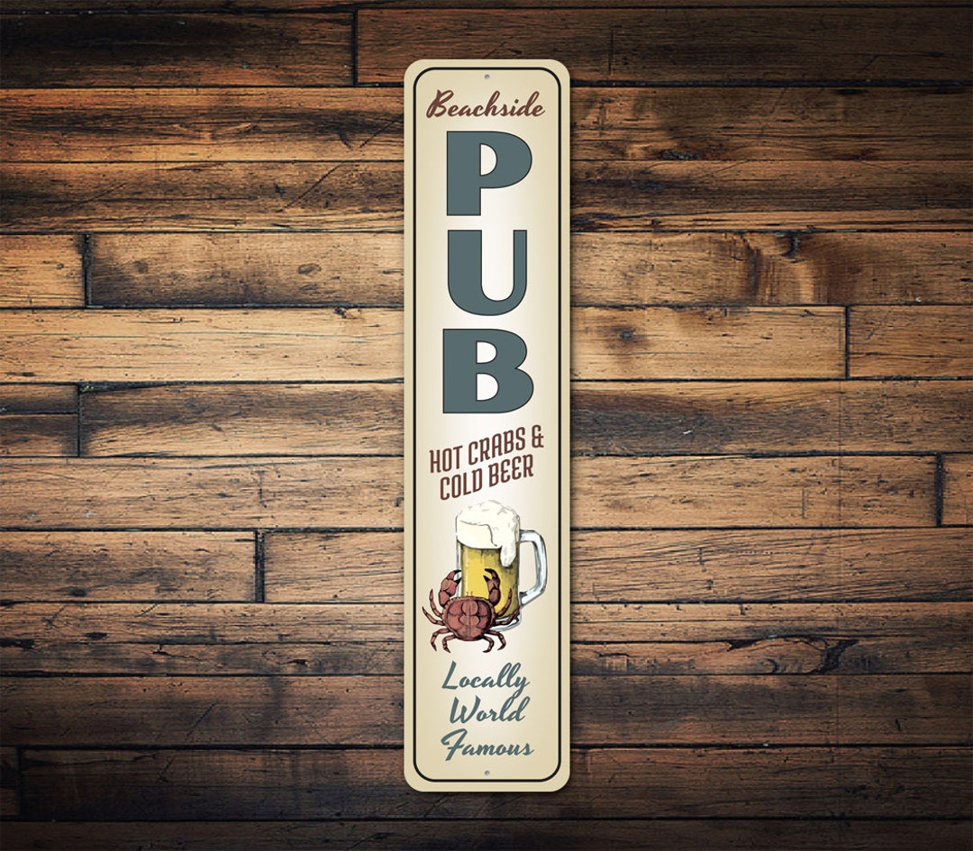 Beachside Pub Sign, Beach Bar Sign, Bar Sign, Sign, Beer Lover Decor ...