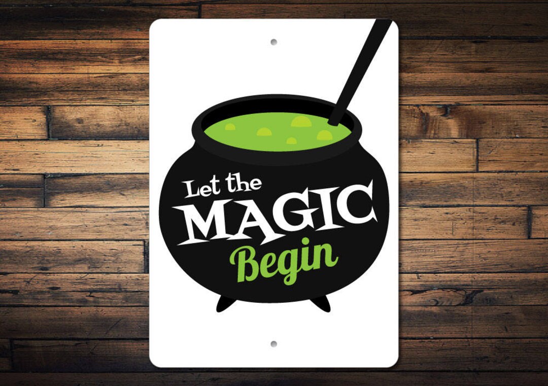 Cauldron Sign, Magic Sign, Cauldron Decor, Magic Decor, Halloween Magic ...