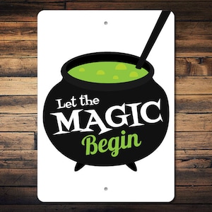Cauldron Sign, Magic Sign, Cauldron Decor, Magic Decor, Halloween Magic ...