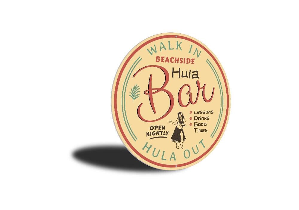 Beachside Hula Bar, Hula Bar, Hula Bar Decor, Decor for Hula Bars, Sign ...