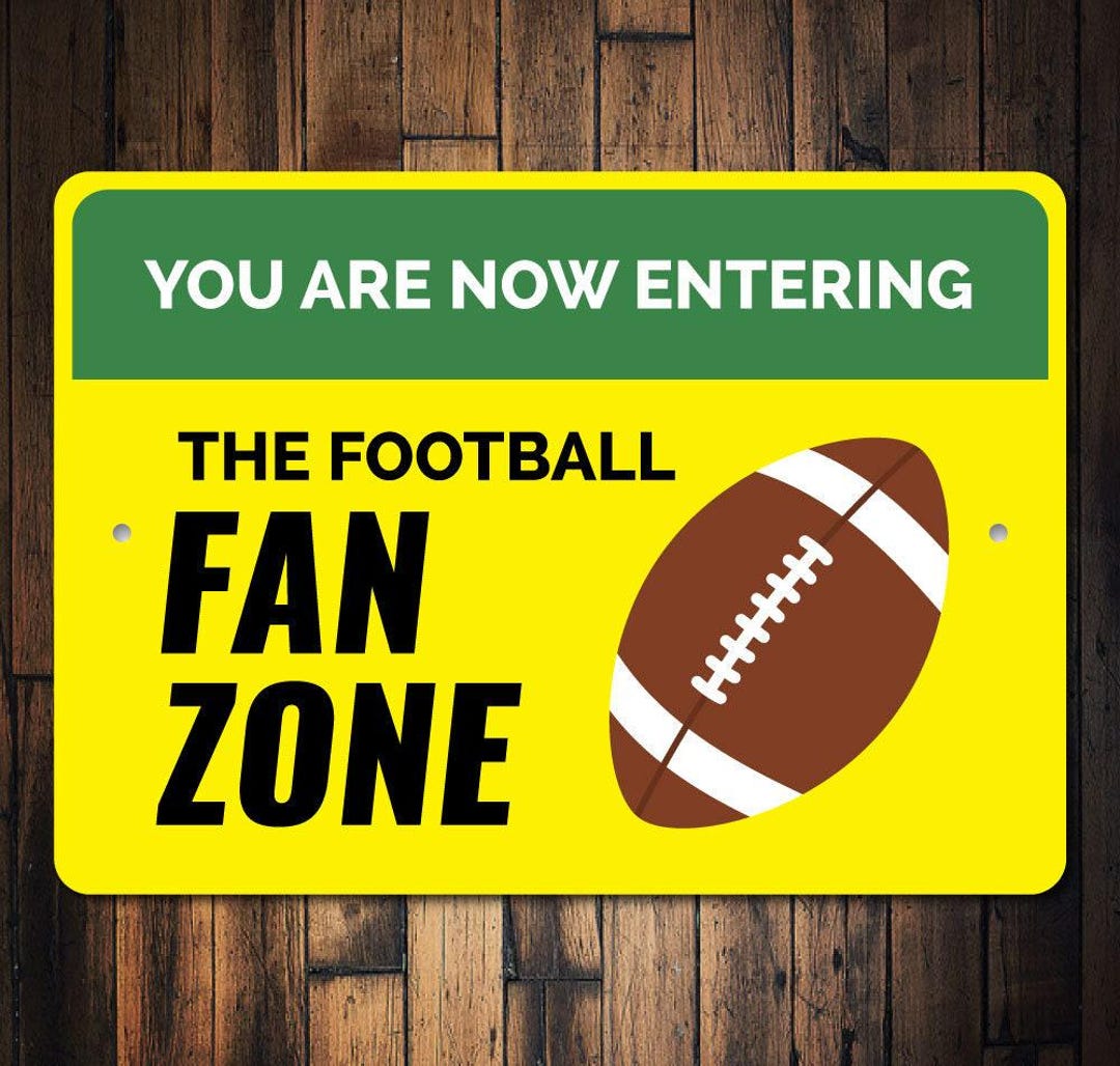 Fan Zone Sign, Football Player Gift, Football Zone Decor, Fan Kids ...