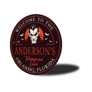 Vampire Lair Sign Custom Vampire Gift Welcome to Sign Home - Etsy