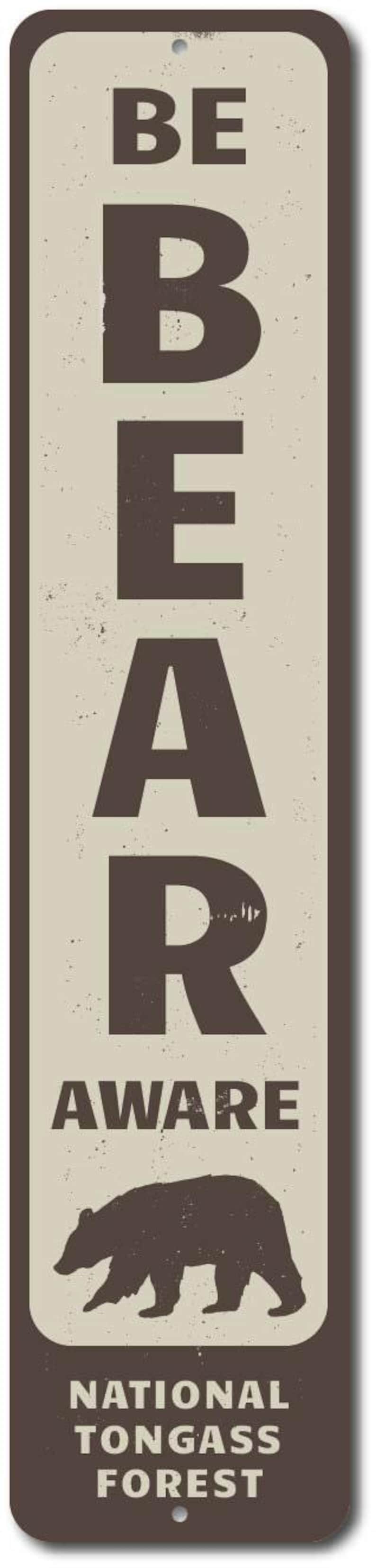 Be Bear Aware Sign, Bear Safety Sign, Bear Warning Sign, National ...