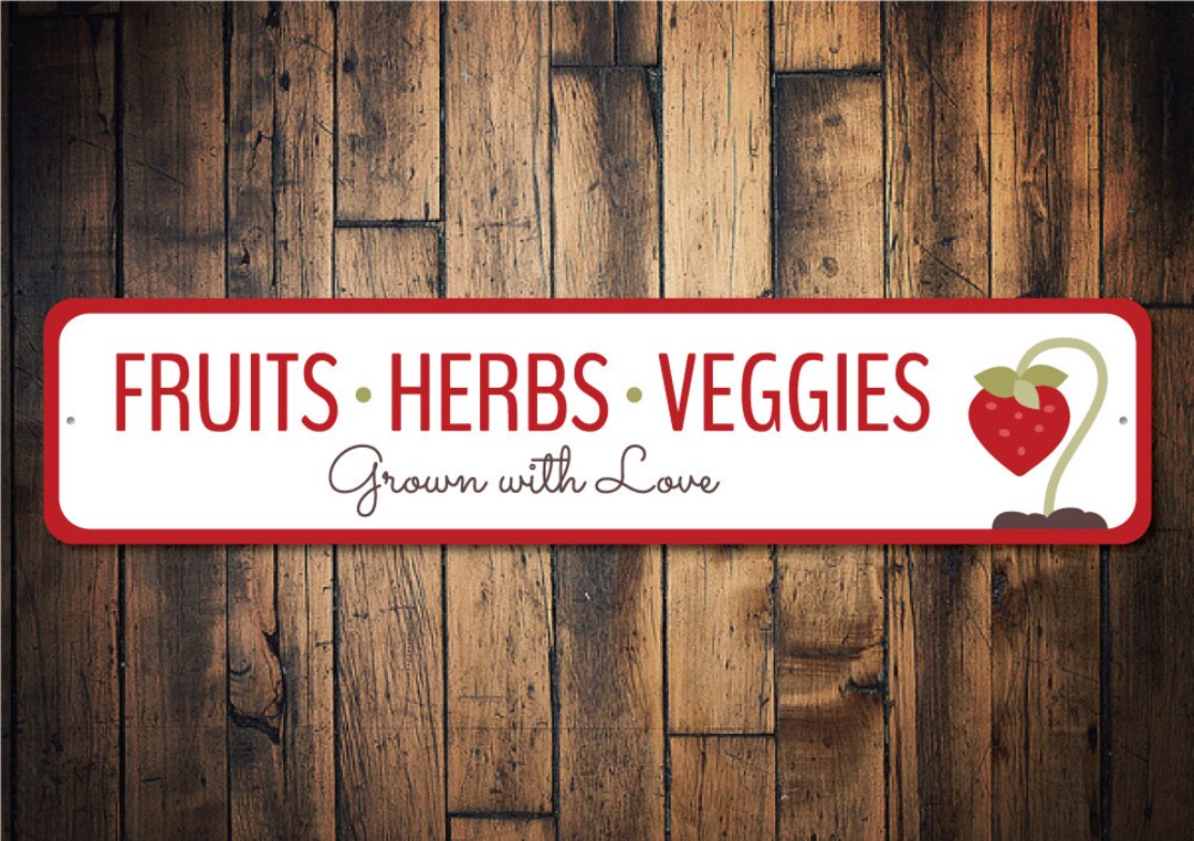 Fruits Herbs Veggies, Sign for Market, Farmers Market, Produce Decor ...