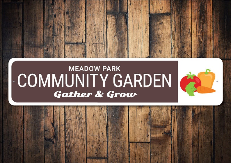 Community Garden Community Garden Sign Garden Lovers Group | Etsy