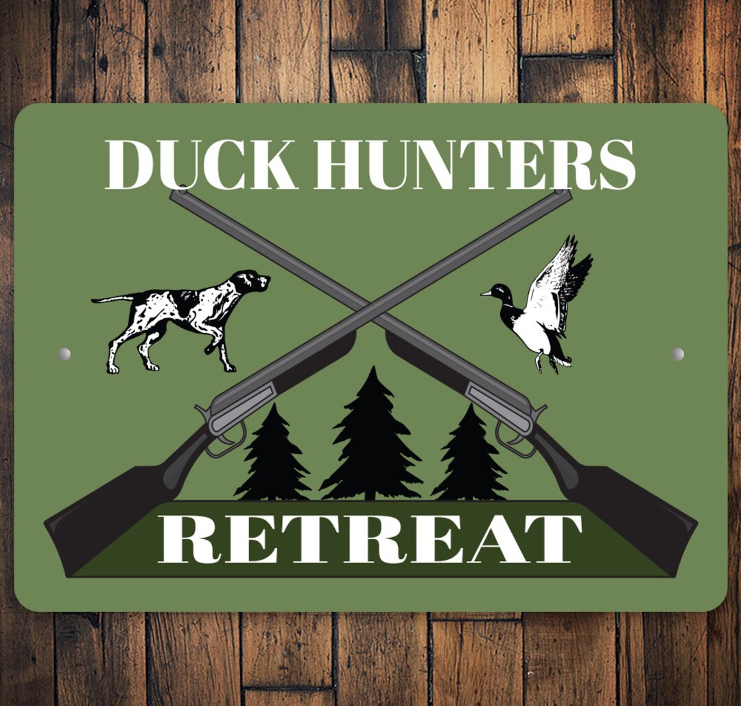 Duck Hunters Retreat, Duck Lodge Sign, Hunting Decor, Hunters Lodge ...
