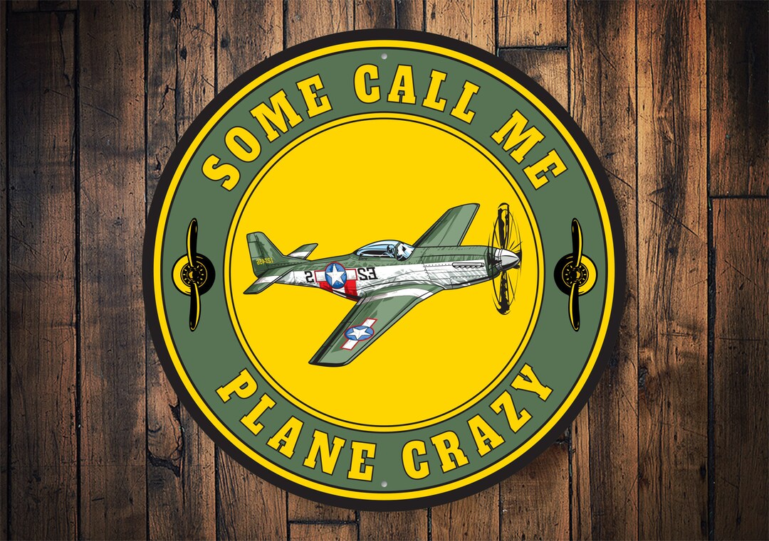 Plane Crazy Sign, Airplane Lovers, Pilot Job Decor, Pilot Gift, Sign ...