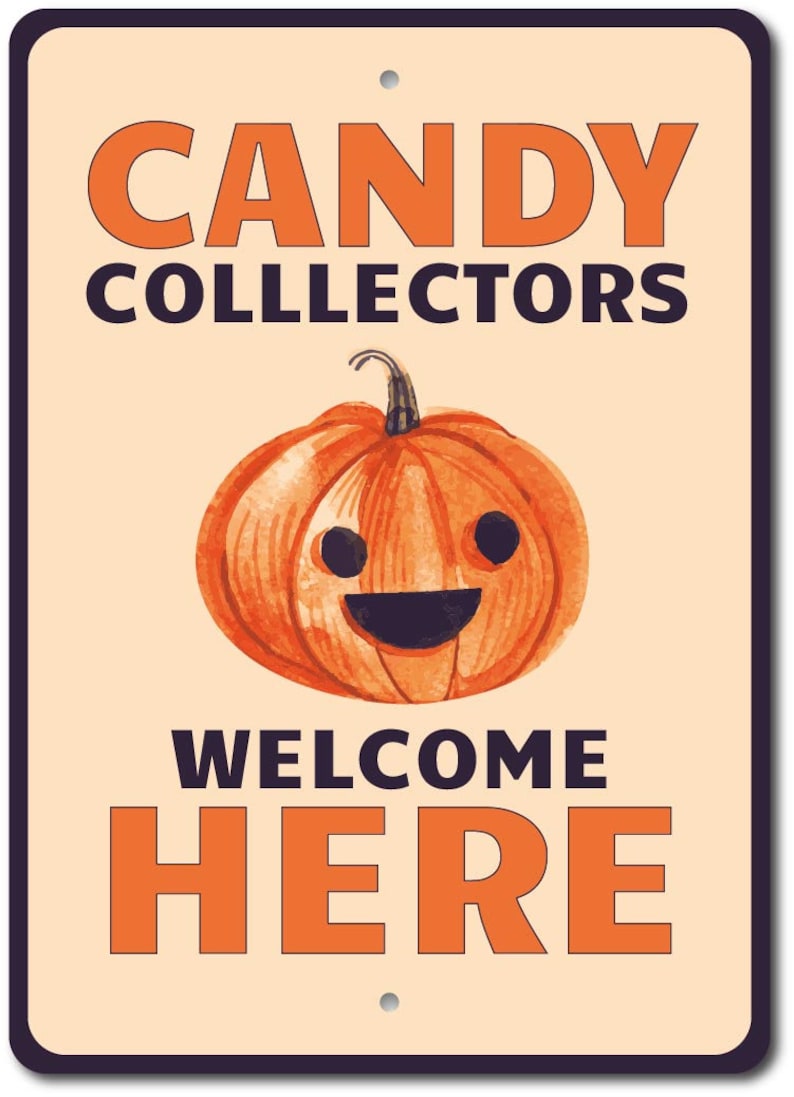 Candy Collectors Candy Here Sign Candy Decor Halloween | Etsy