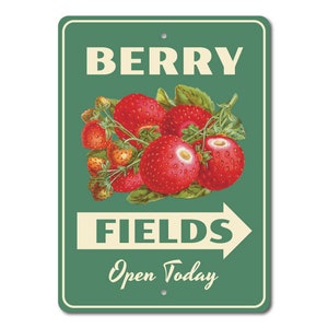 Berry Fields Sign, Berry Lover Gift, Berry Farm Decor, Strawberry Berry ...