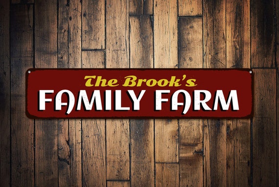 Family Farm Sign Personalized Generational Name Sign Custom | Etsy