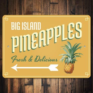 Pineapples Sign, Island Fruit Sign, Pineapple Decor, Pineapple Sign ...