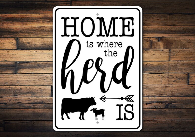 Home is Where the Herd Is Farming Sign Cute Farm Sign - Etsy