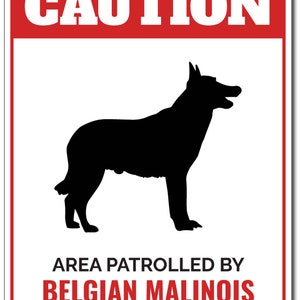 Belgian Malinois Sign, Malinois Decor, Malinois Gifts, Guard Dog Sign ...