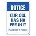 Notice Pool Sign, Dont Pee in Pool, Do Not Pee Sign, Please Get Out ...
