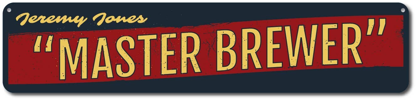Master Brewer Sign Personalized Bar Name Sign Bartender | Etsy