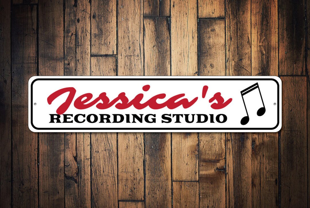 Recording Studio Sign, Music Note Sign, Custom Musician Gift, Gift for ...