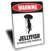 Warning Jellyfish Sign, Jellyfish Sign, Jelly Sting Sign, Ocean Decor ...