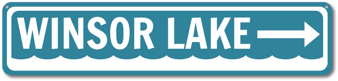 Lake Sign Custom Lake Directional Arrow Sign Lake Name Sign | Etsy
