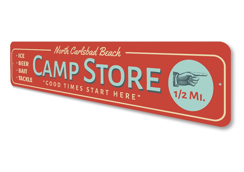 Camp Store Sign Camping Family Camp Living Here Aluminum - Etsy