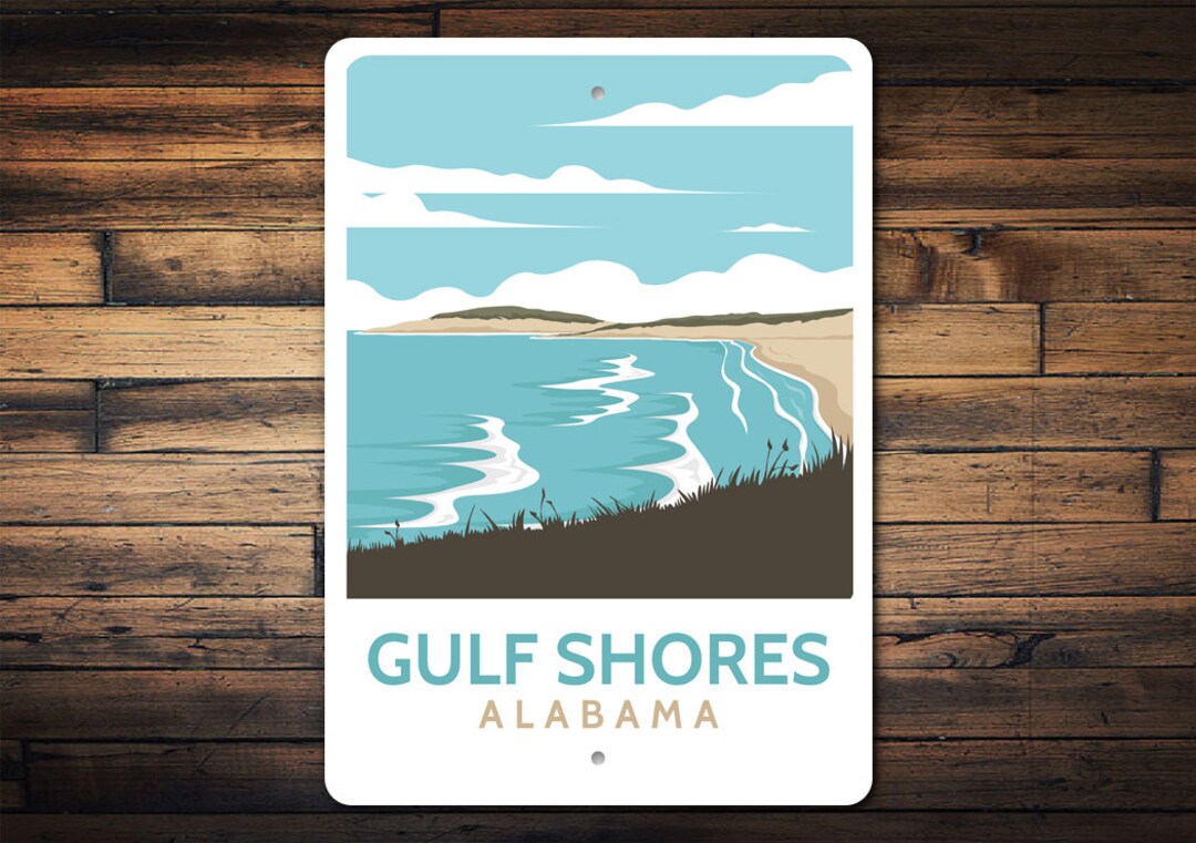Gulf Shores Sign, Custom Beach Sign, Alabama Decor, Alabama Beach ...
