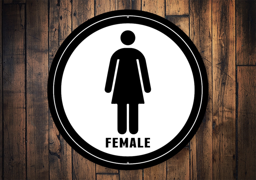 Female Bathroom Sign Female Bathroom Female Bathroom - Etsy