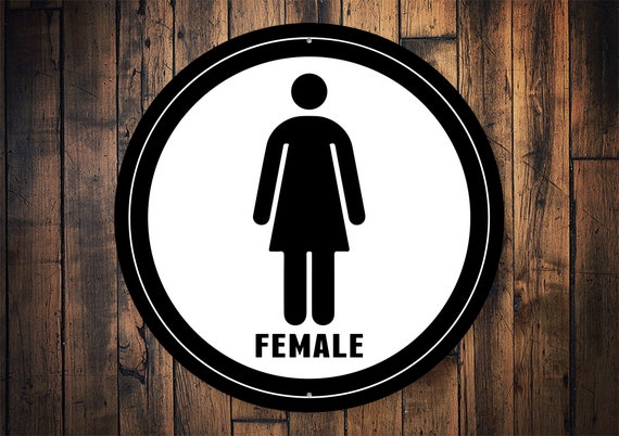 Female Bathroom Sign Female Bathroom Female Bathroom - Etsy