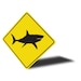 Shark Crossing Sign Shark Caution Sign Caution Sign Beach - Etsy