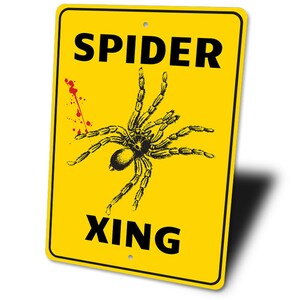 Spider Xing Sign, Halloween Spiders, Spider Lover Sign, Scary Spider ...