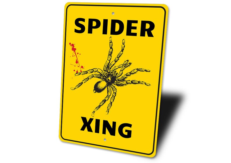 Spider Xing Sign Halloween Spiders Spider Lover Sign Scary - Etsy