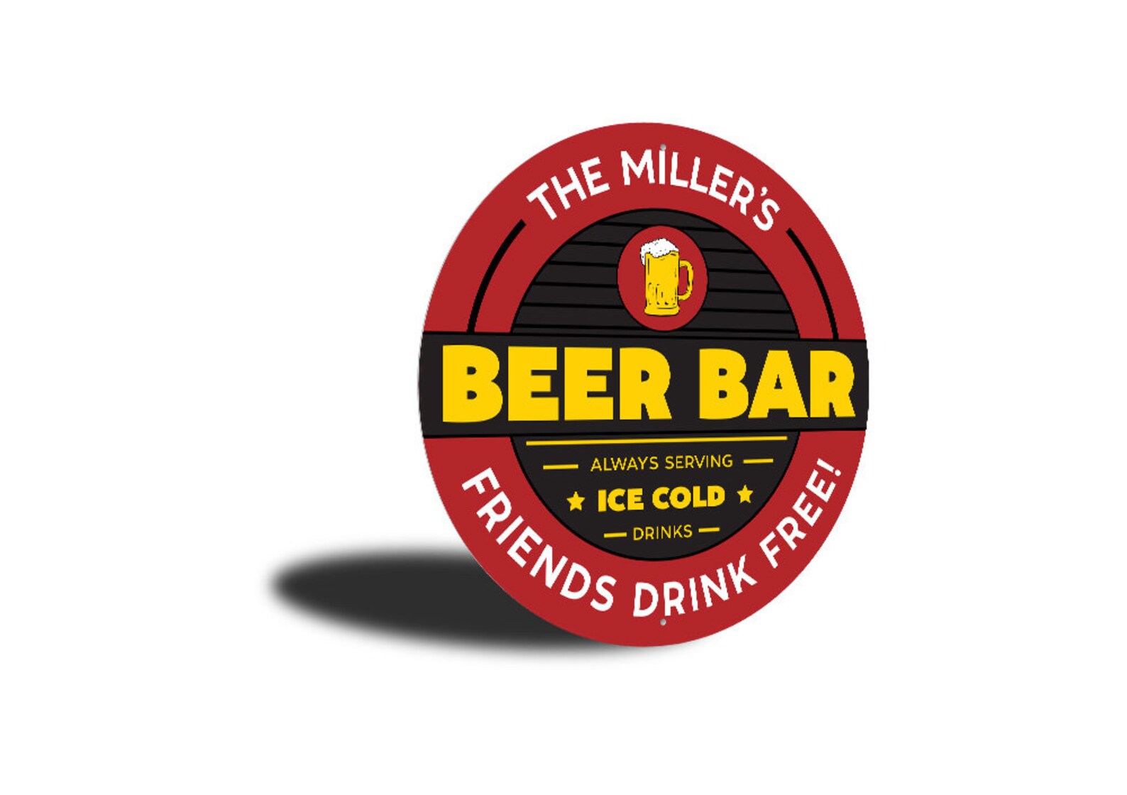 Beer Bar Sign Round Beer Sign Custom Beer Bar Beer Lover - Etsy