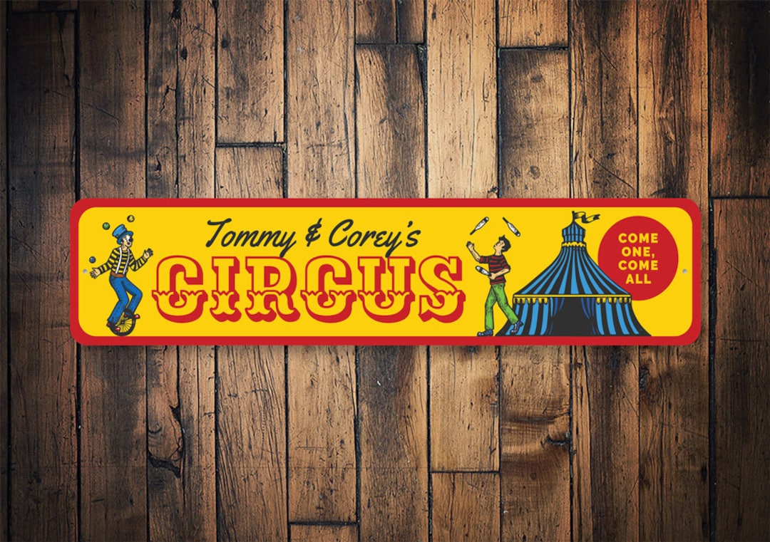 Custom Circus Sign, Custom Name Sign, Child Room Decor, Playroom Decor ...
