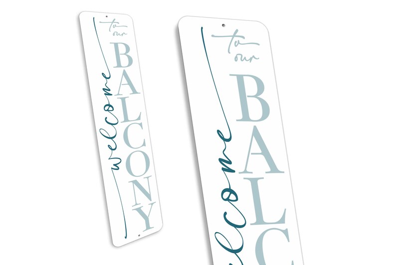 Welcome to Our Balcony Sign Balcony Welcome Sign Balcony - Etsy