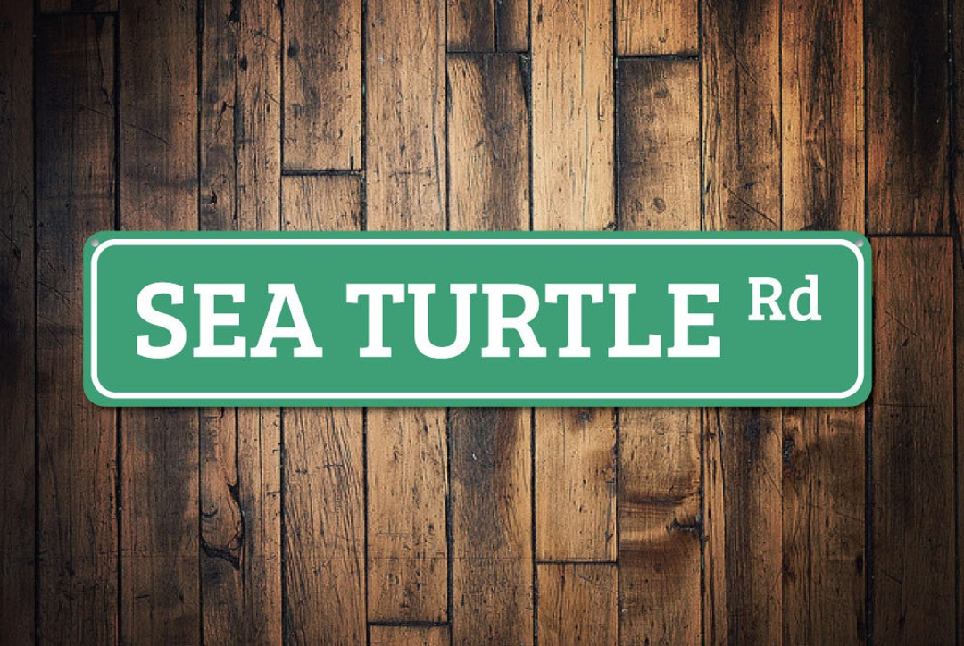 Sea Turtle Rd Sign, Custom Beach Street Sign, Ocean Lover Gift, Beach ...