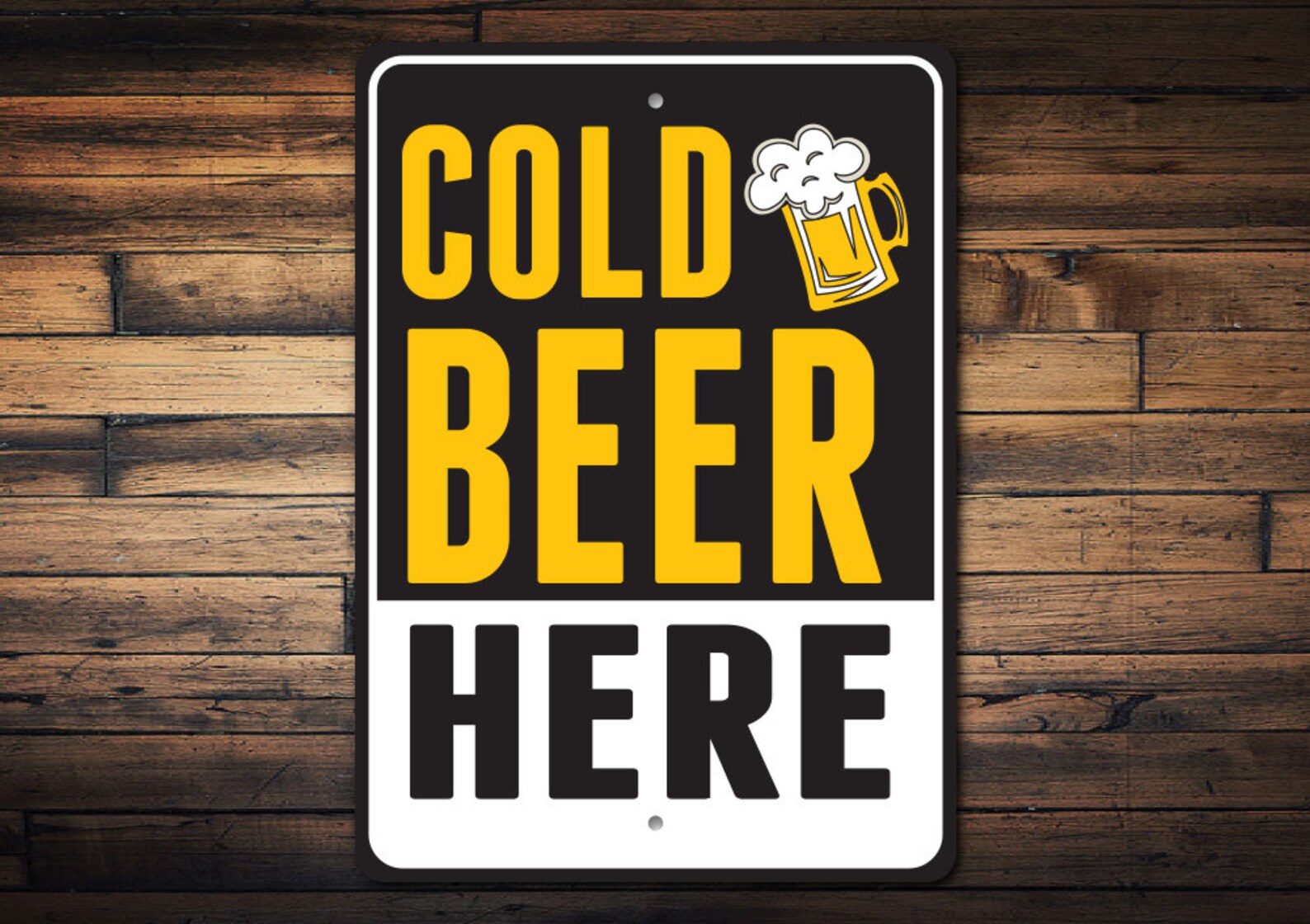 Cold Beer Here Sign Cold Beer Sign Dads Beer Cave Beer | Etsy